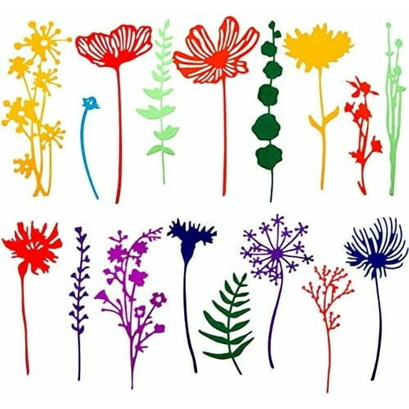 17 Pieces Wildflower Metal Cutting Dies 3D Flower Dies Flower Shape ...