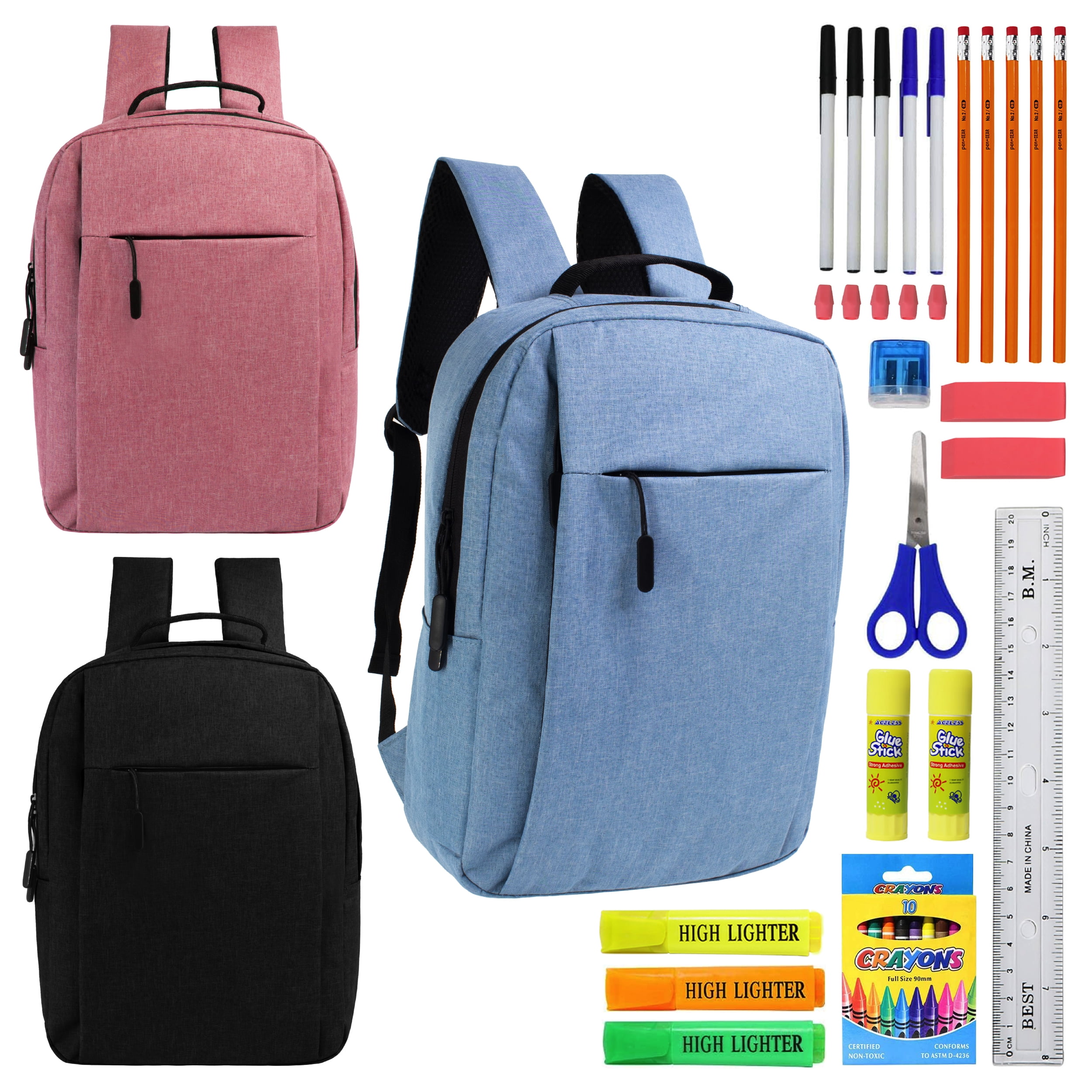 17" Premium Backpacks in Bulk for Elementary, Middle, and High School ...
