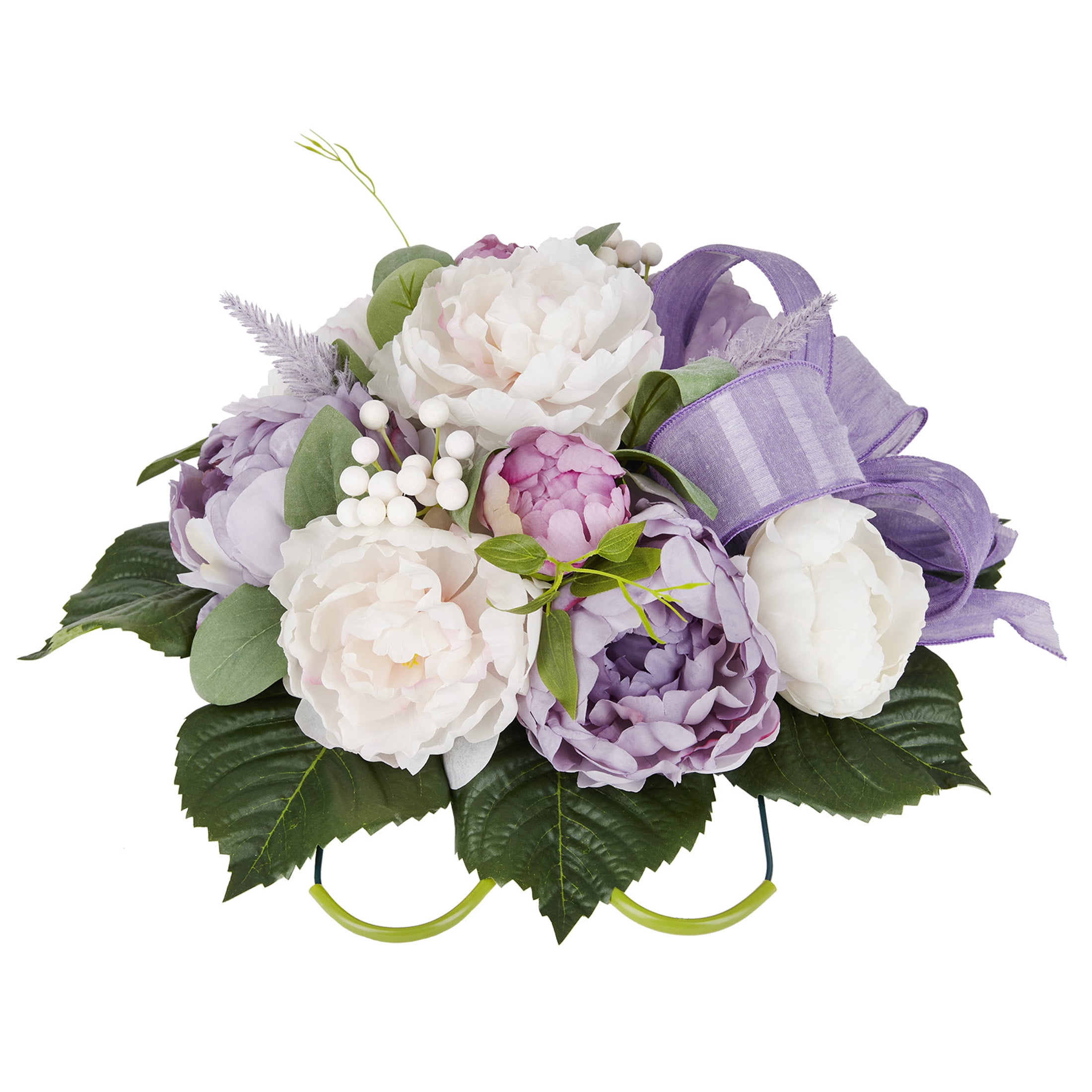 17" Purple & Cream Peony Saddle by Ashland®-Spring Home Decor - Walmart.com