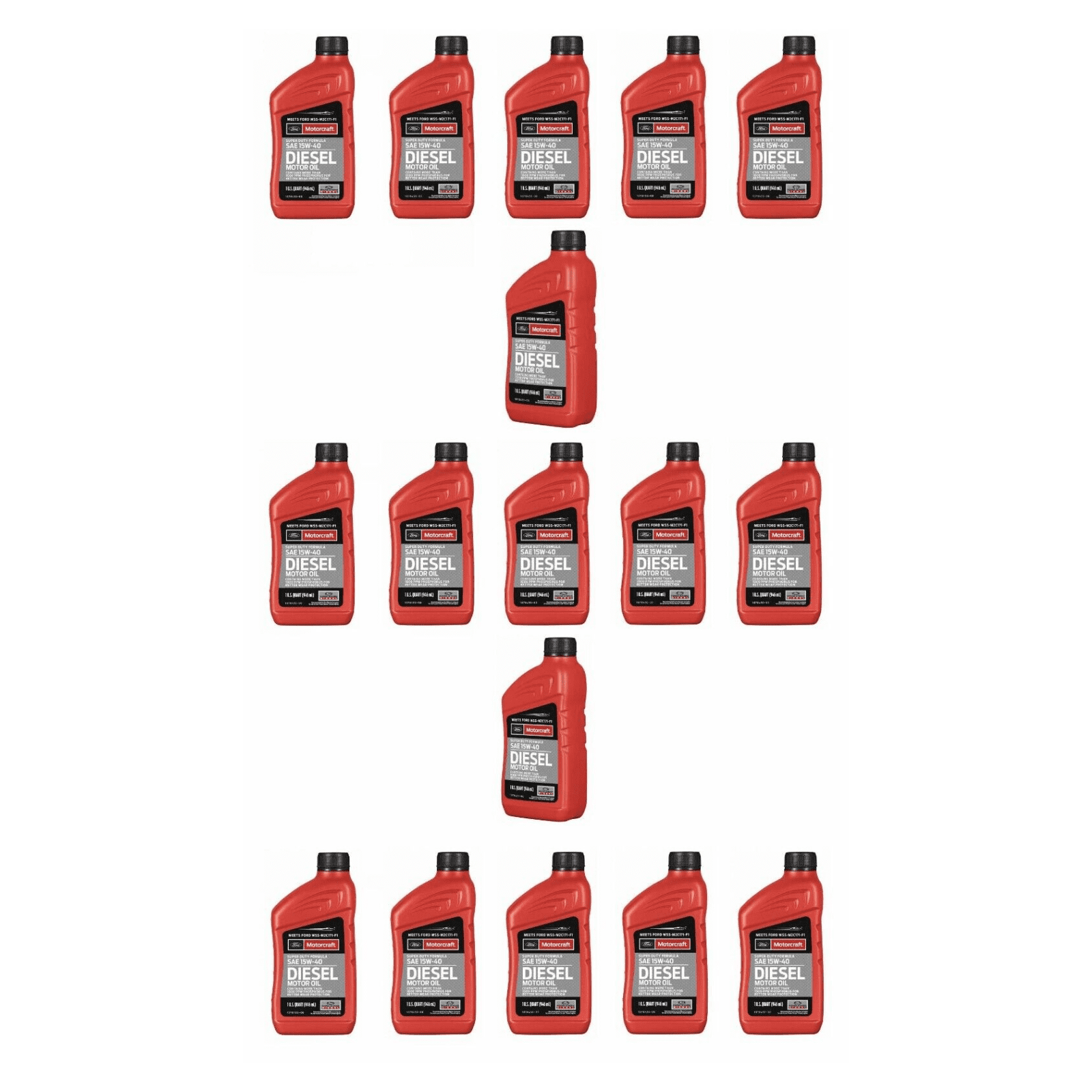 17 Quarts Diesel Engine Motor Oil Ford/Motorcraft SAE Super Duty MPN # ...