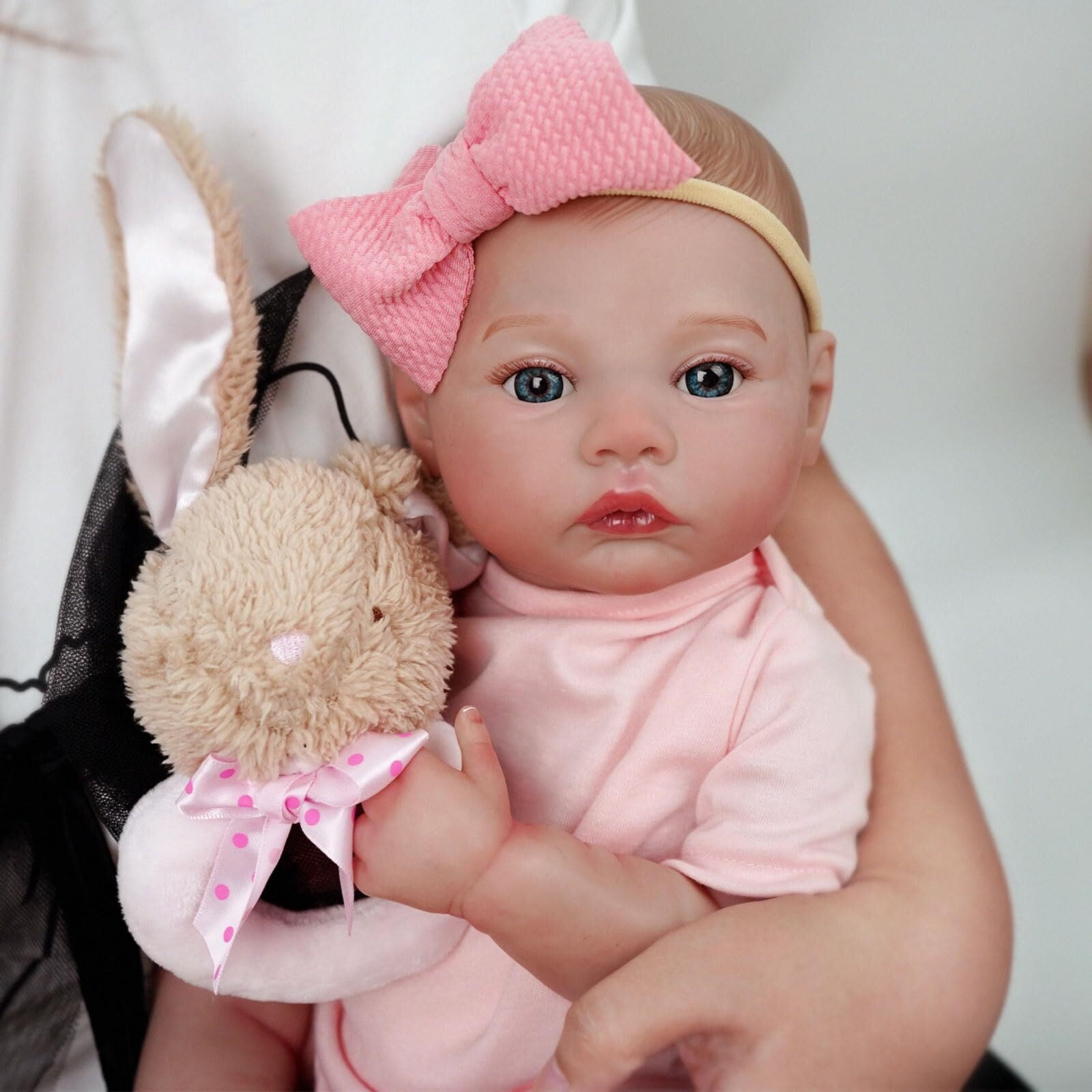 17" Realistic and Cute Reborn Baby Girl Zoey Opened Her Eyes, Handmade ...