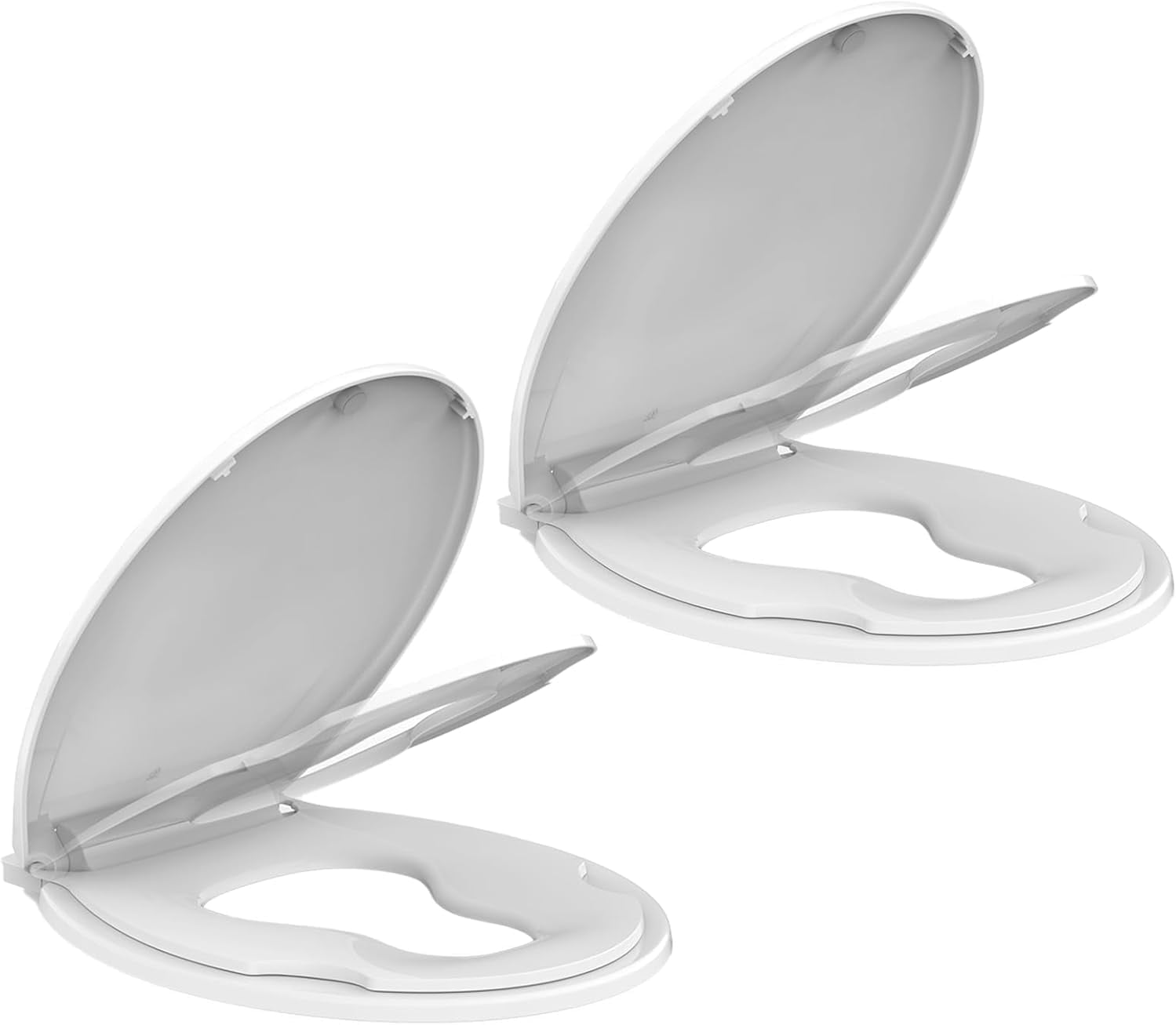 17” Round Toilet Seat with Built-in Toddler Seat for Easy Potty ...