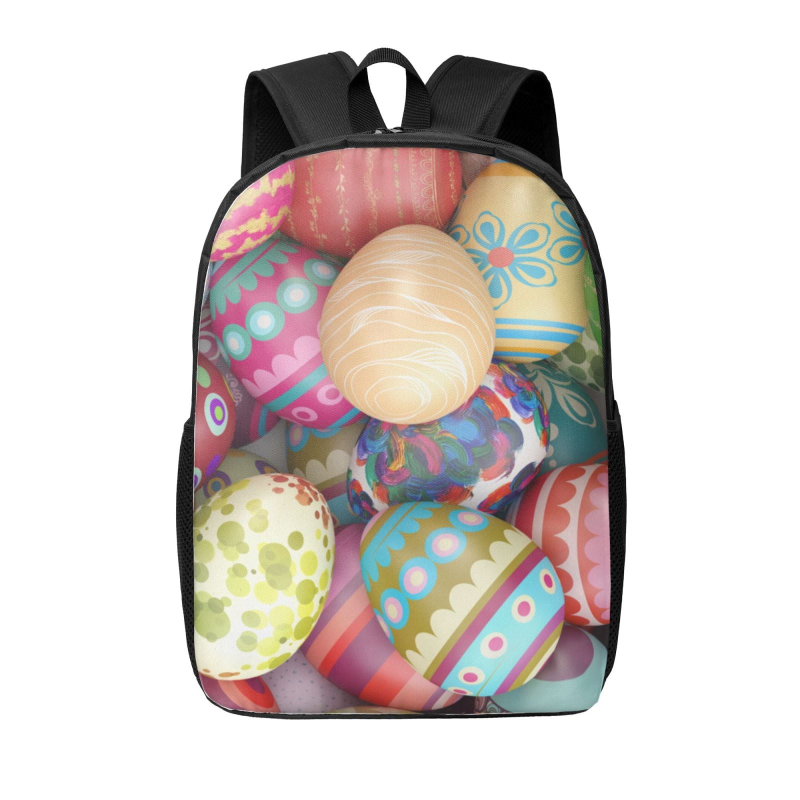 17" School Backpack for Girls Boys - Easter Eggs Lightweight Travel ...