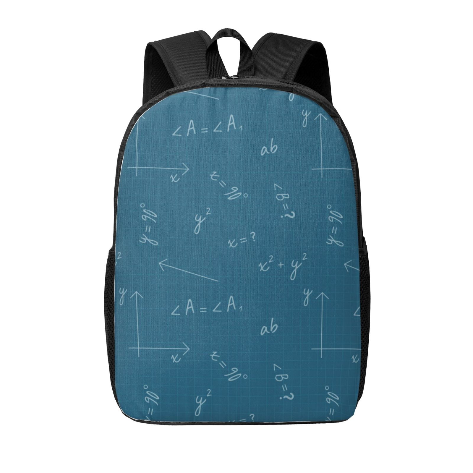 17" School Backpack for Girls Boys - Math Print blue Travel Laptop ...