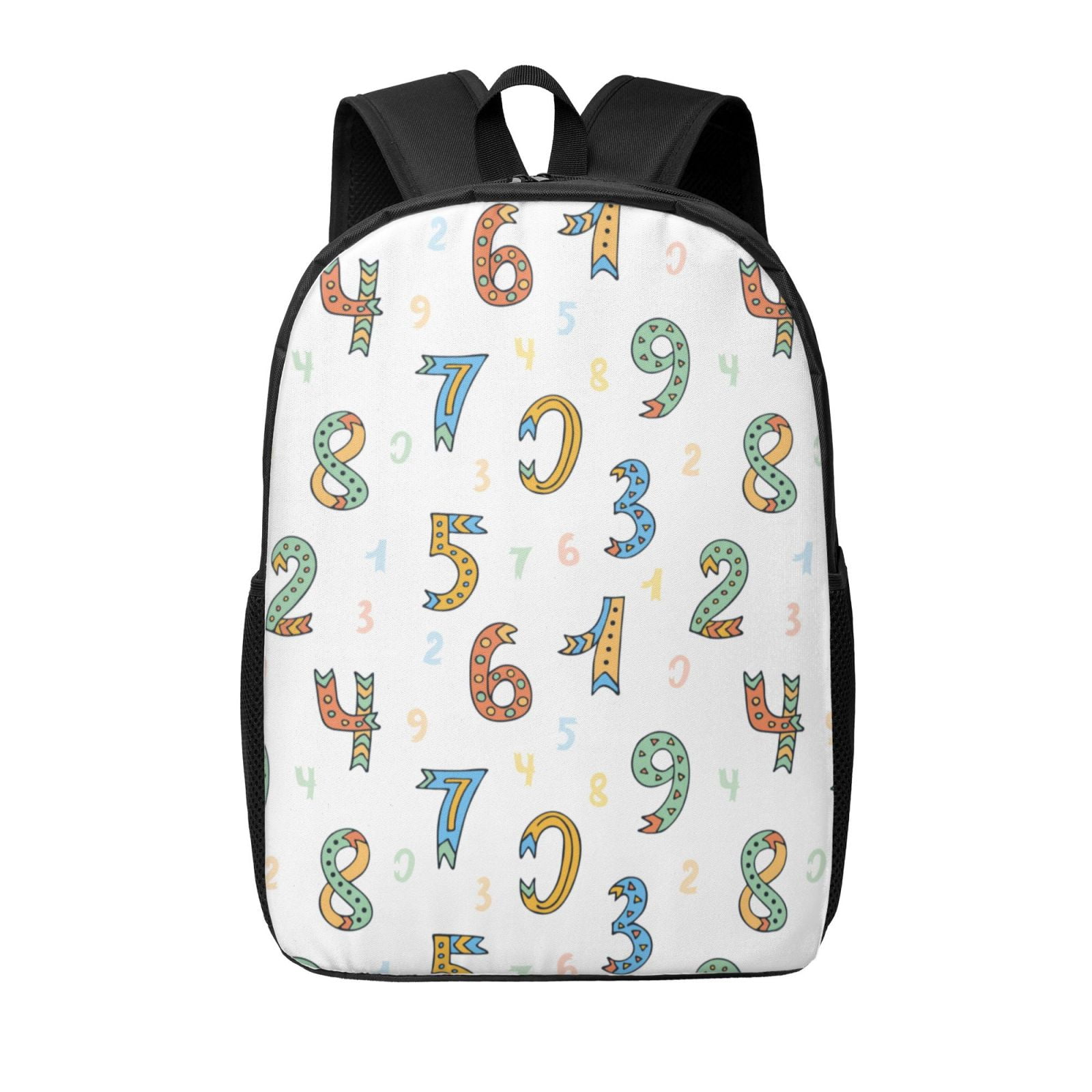 17" School Backpack for Girls Boys - Math number Print cartoon Travel ...