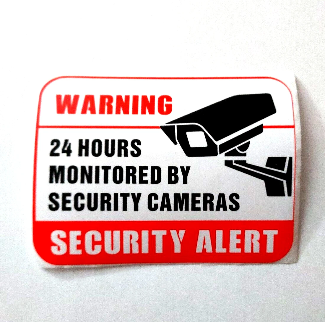17 Security Camera Cctv Surveillance Stickers 2 Video Warning Decal ...