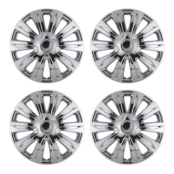 Unbranded, 17" Set Of 4 Wheel Covers, R17 Size, Silver Chrome - Walmart.com