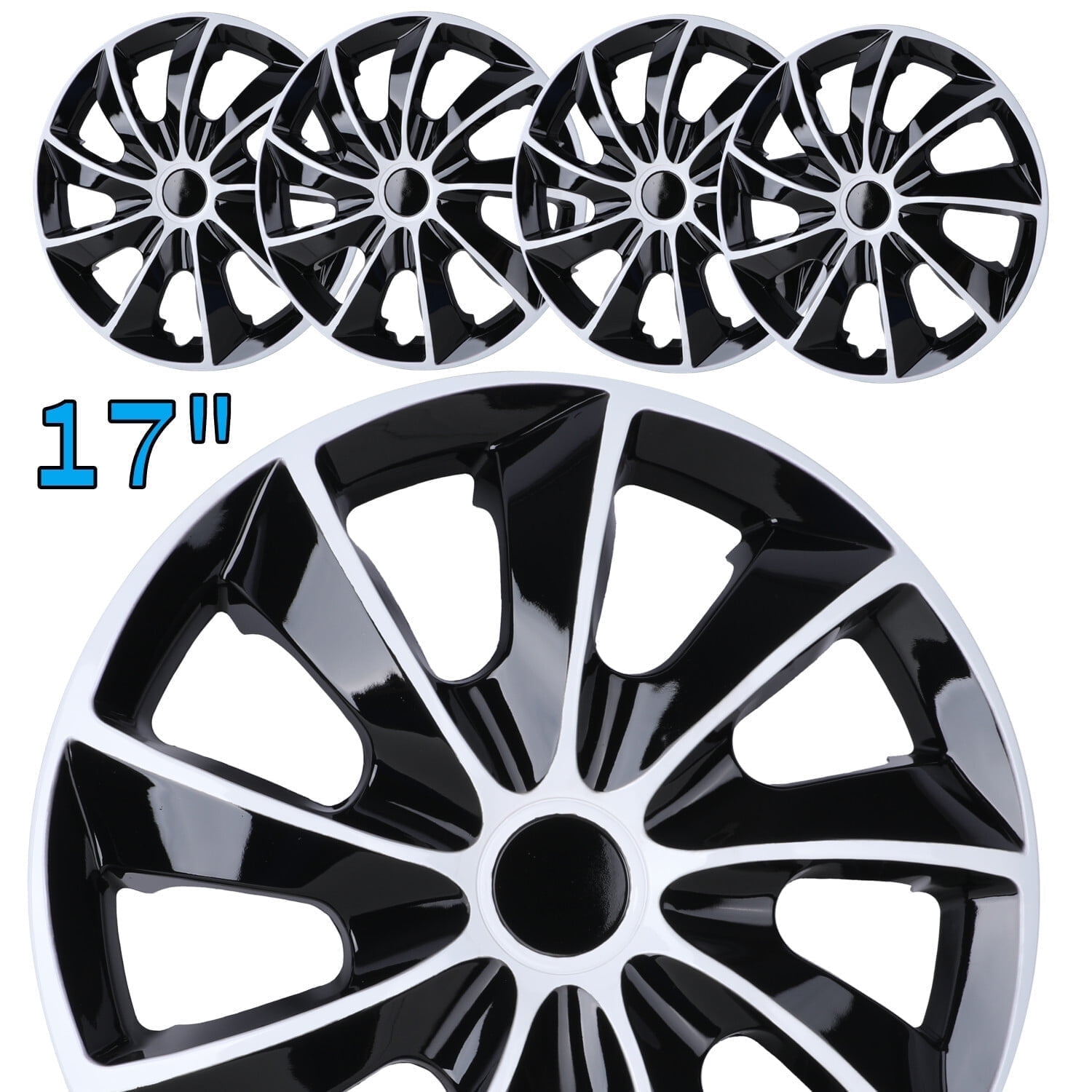 17" Set Of 4 Wheel Covers Snap On Hubcaps Full Hub Caps fit R17 Tire ...