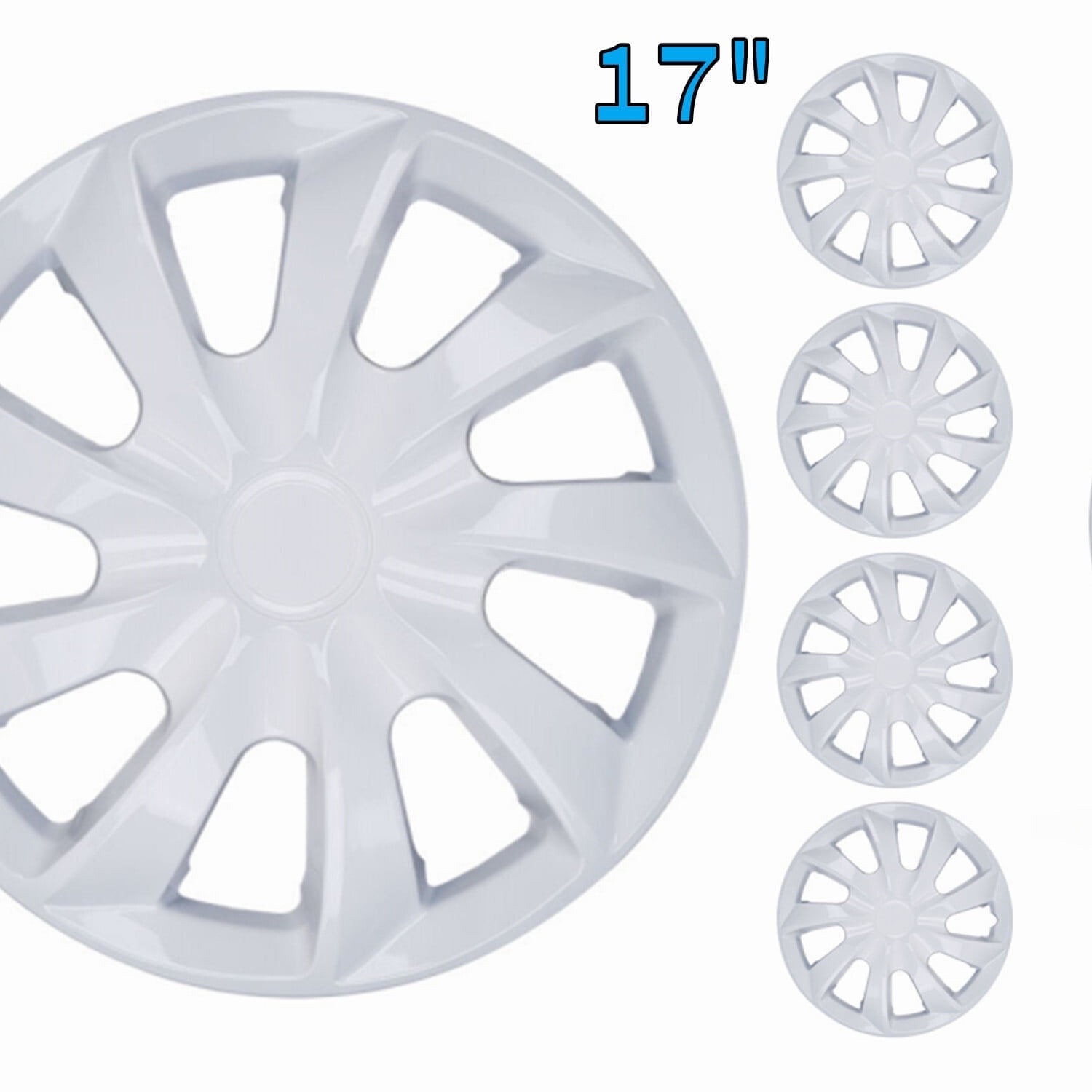 17" Set Of 4 Wheel Covers Snap On Hubcaps Full Hub Caps fit R17 Tire ...