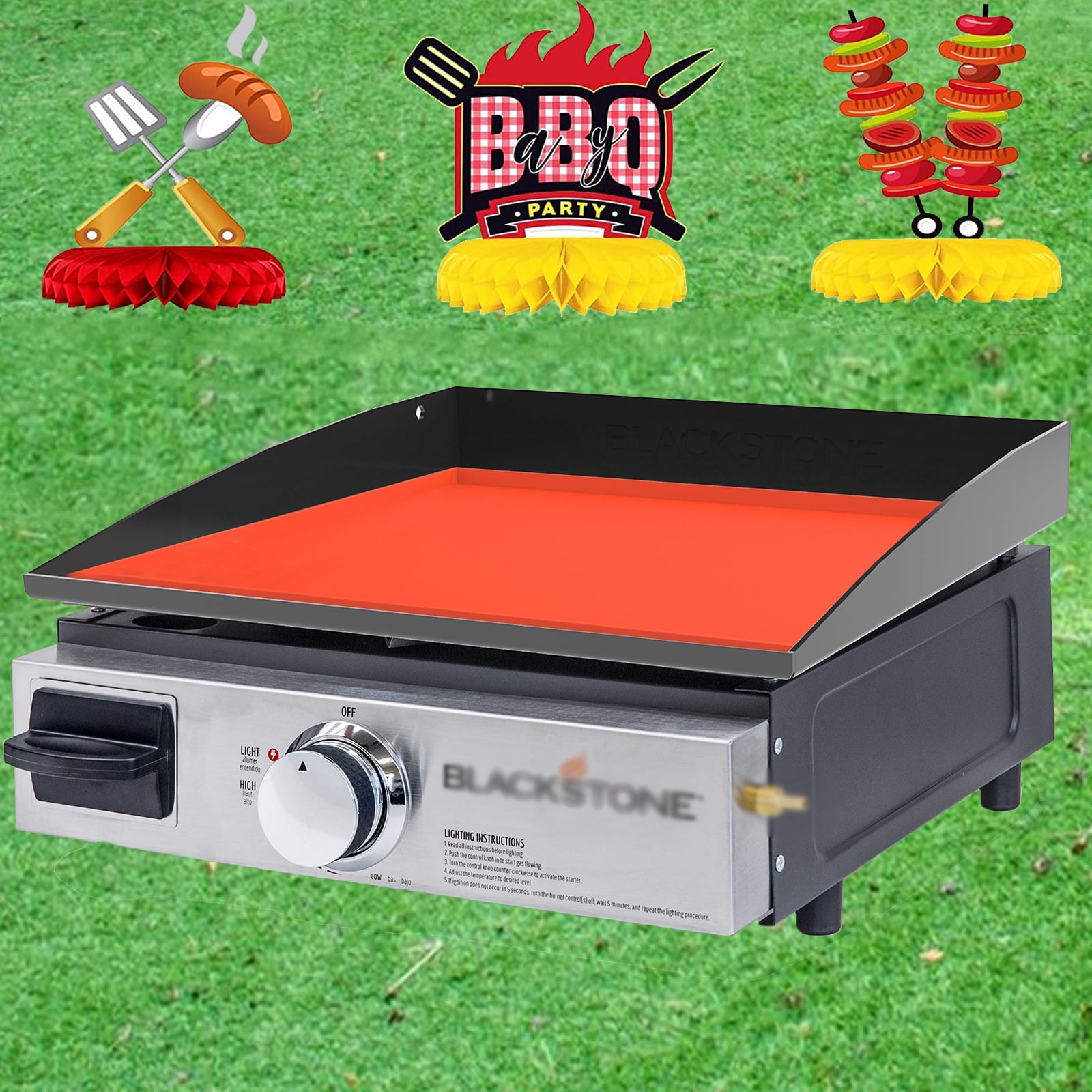 Blackstone 17" Heavy Duty Silicone Griddle Mat, 100% Food-grade, Non ...