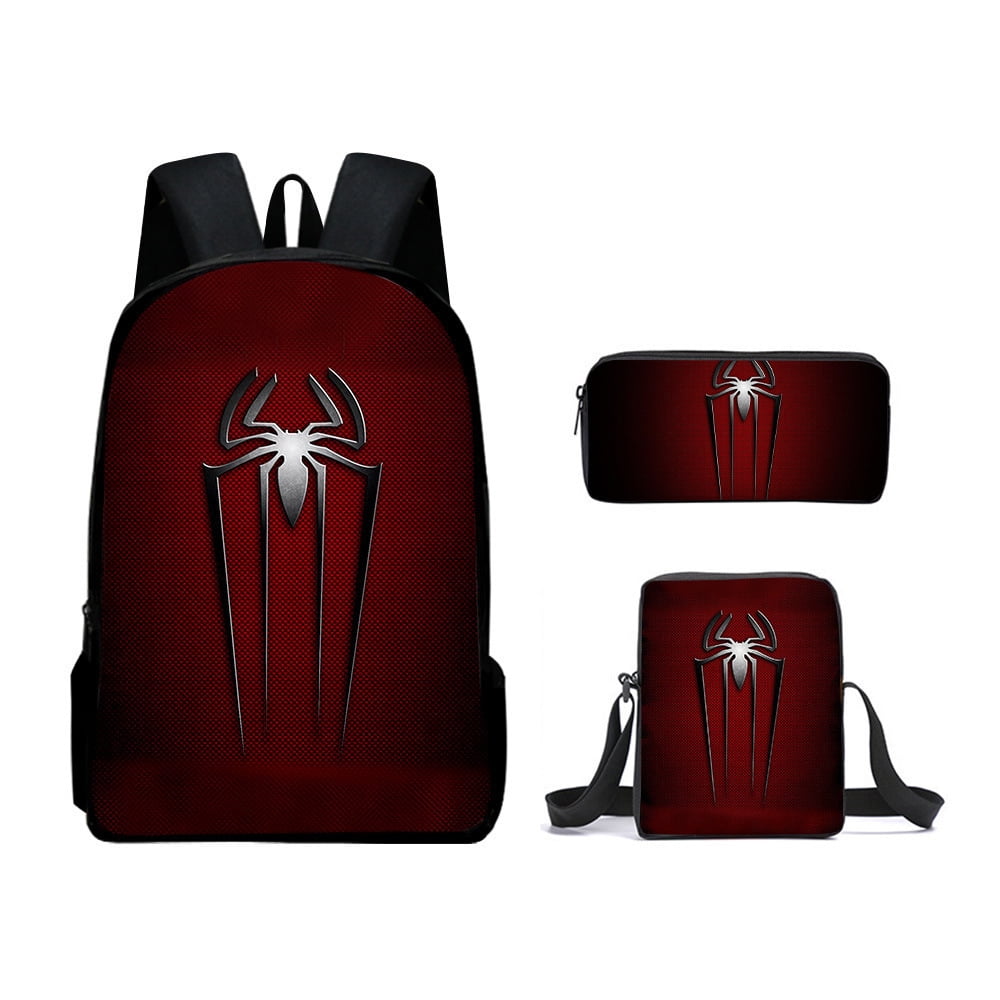 17 Spider Man Backpack Three Piece Set Two Piece Set Cartoon Backpack For Primary School