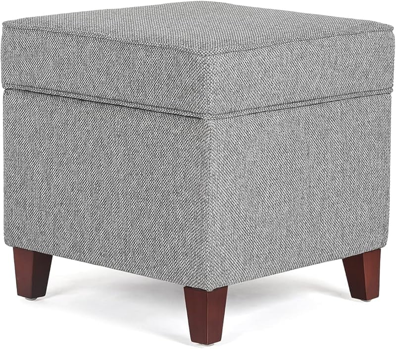 17’’ Square Ottoman with Storage- Small Storage Ottoman Foot Rest with ...