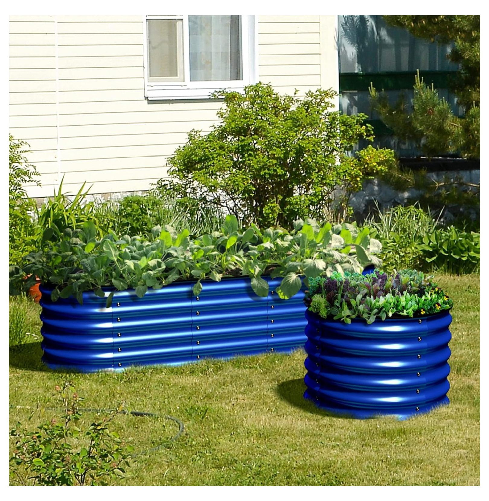 17" Tall Garden Bed, Planter Boxes, Metal Raised Beds for Gardening ...