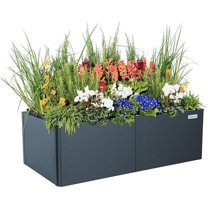 Vego Garden 9.5ft X 2.5ft X 32" 10 in 1 Extra Tall Modular Oval Metal ...