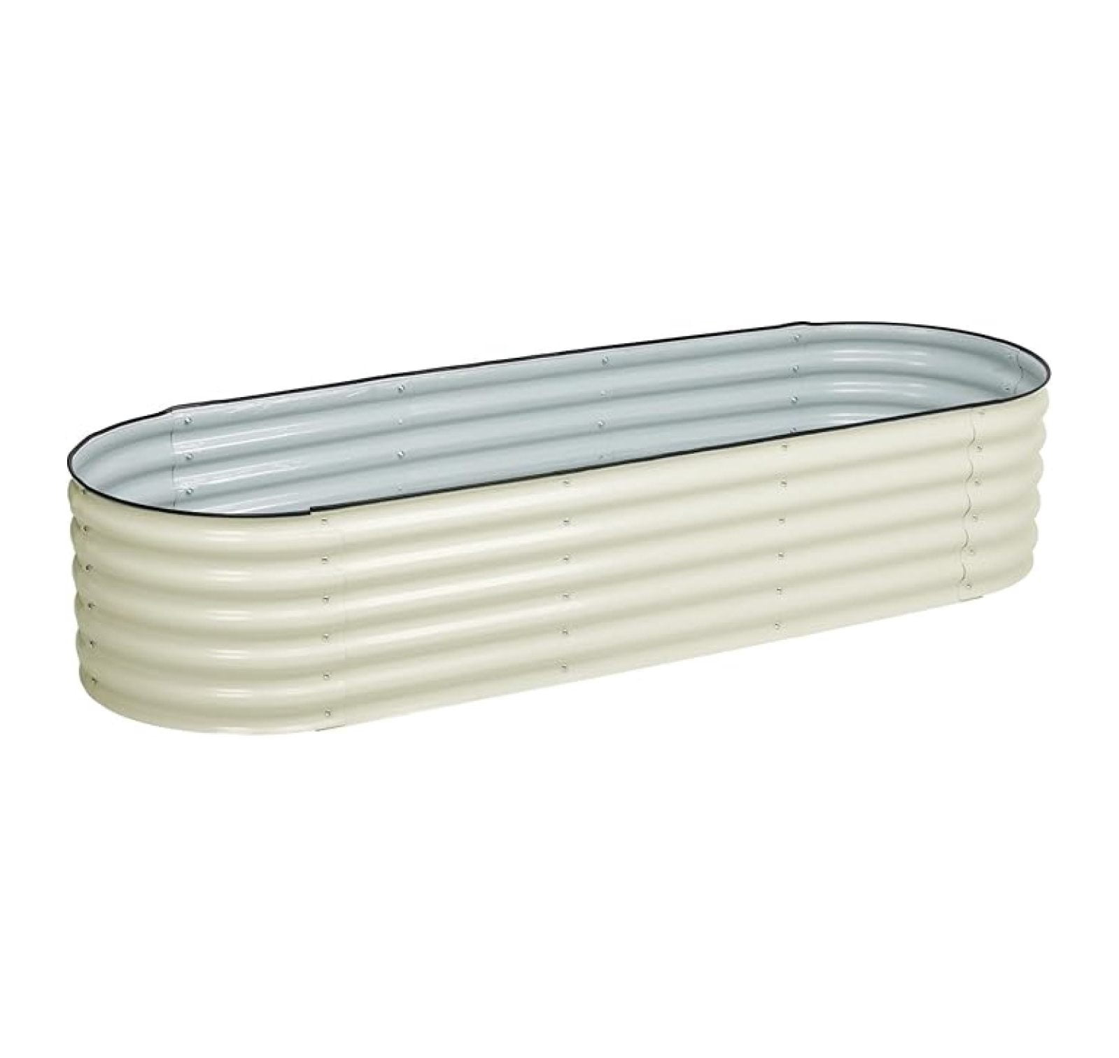 17" Tall Oval Galvanized Raised Garden Bed Kit, 6-in-1 Large Metal ...