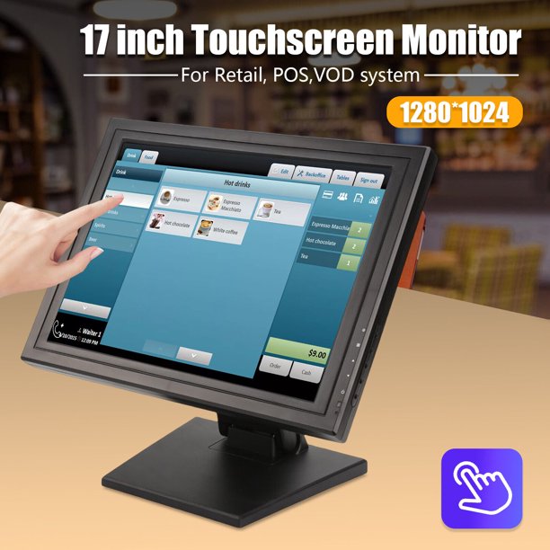 17" Touch Screen POS TFT LCD TouchScreen Monitor Restaurant Retail ...