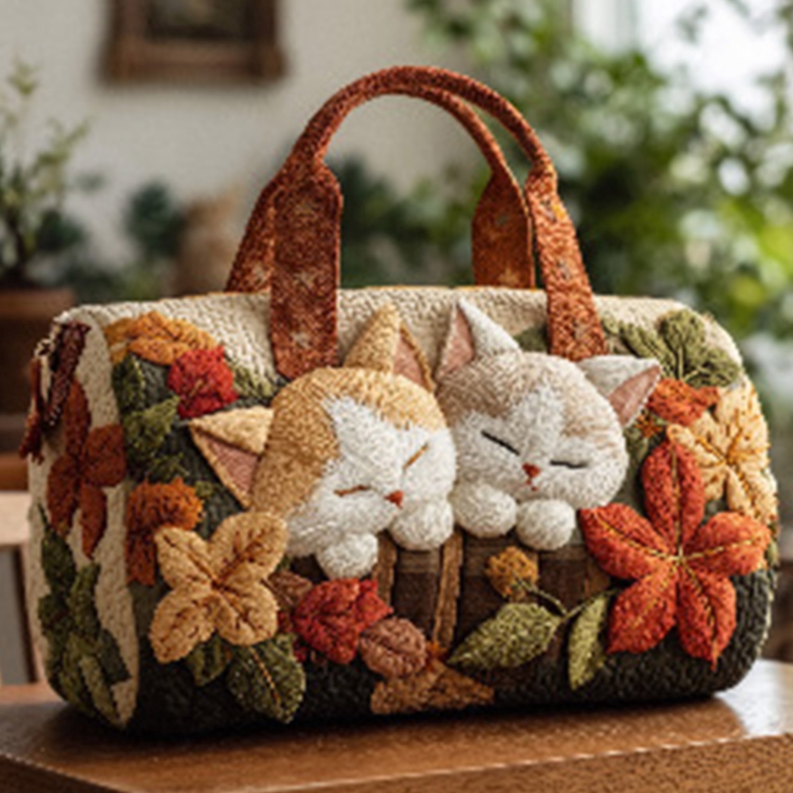 17" Van Quilted Duffle Bag, Retro Camper Canvas Weekender for Women ...