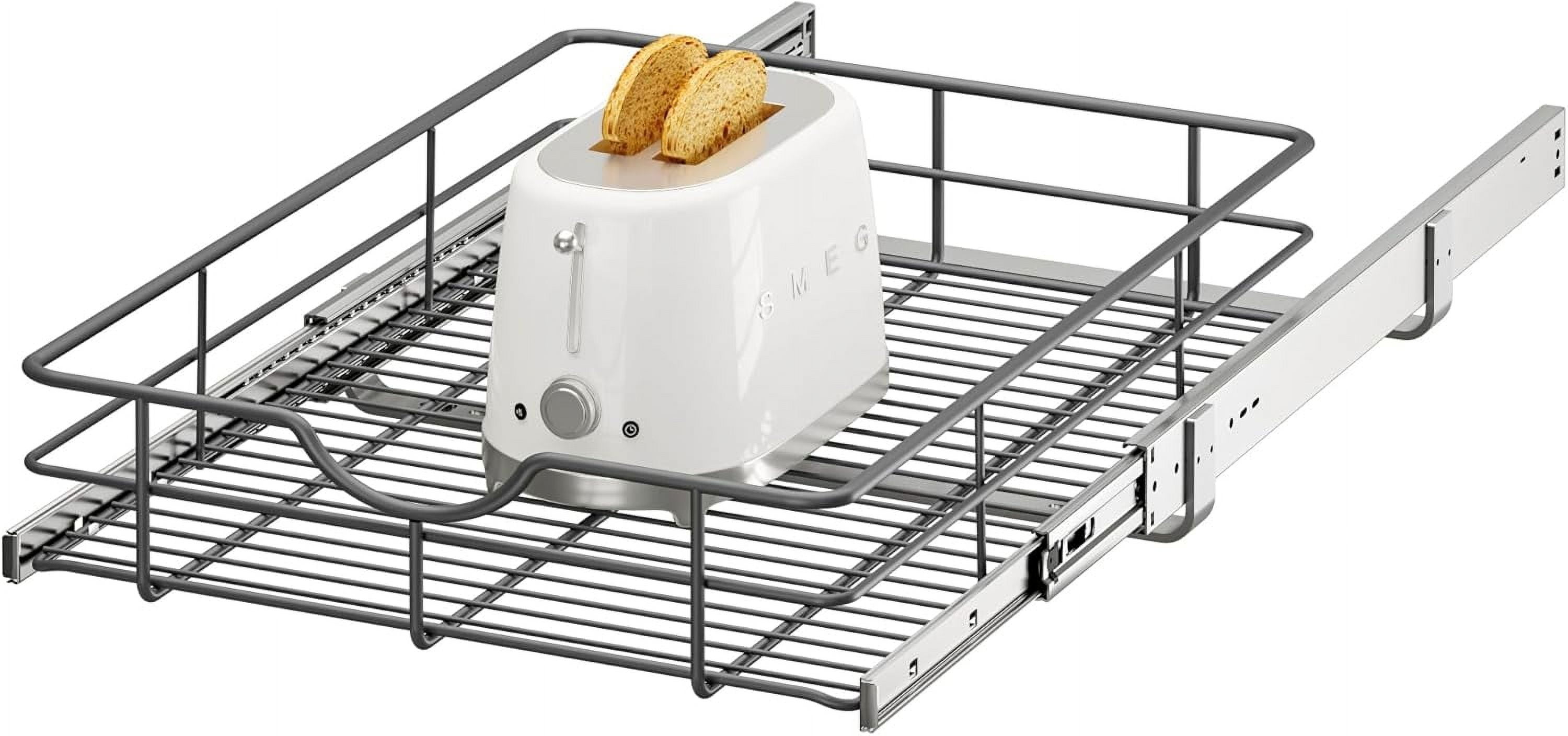 17" W X 22" D Soft Close Pull Out Cabinet Organizer - Heavy Duty Steel ...