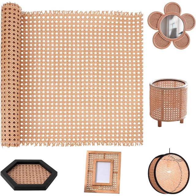 17" Width Natural Cane Webbing Rattan Webbing Roll for Caning Projects ...