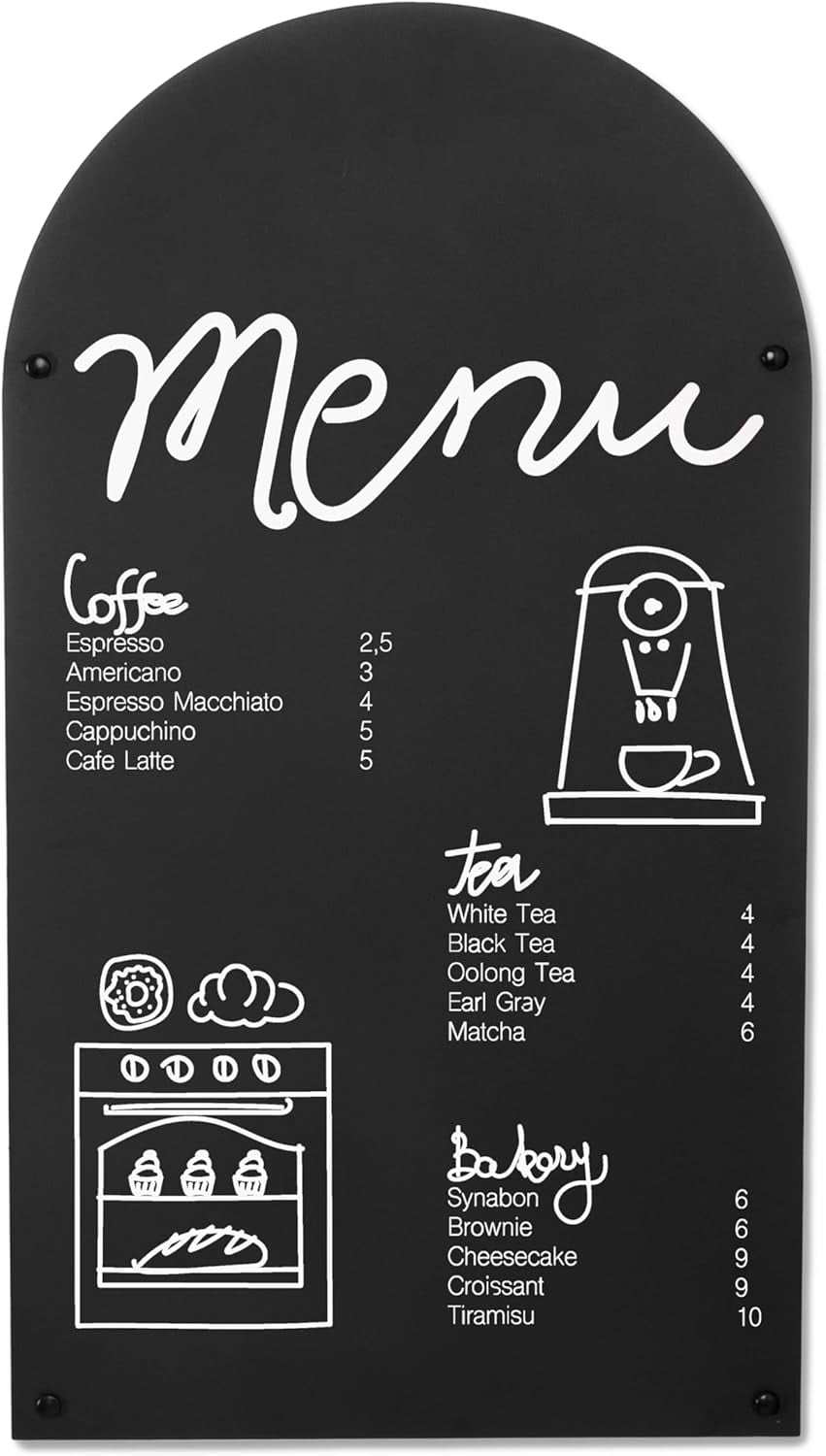 17 X 31.5 Inch Large Metal Magnetic Chalkboard for Wall - Blackboard ...