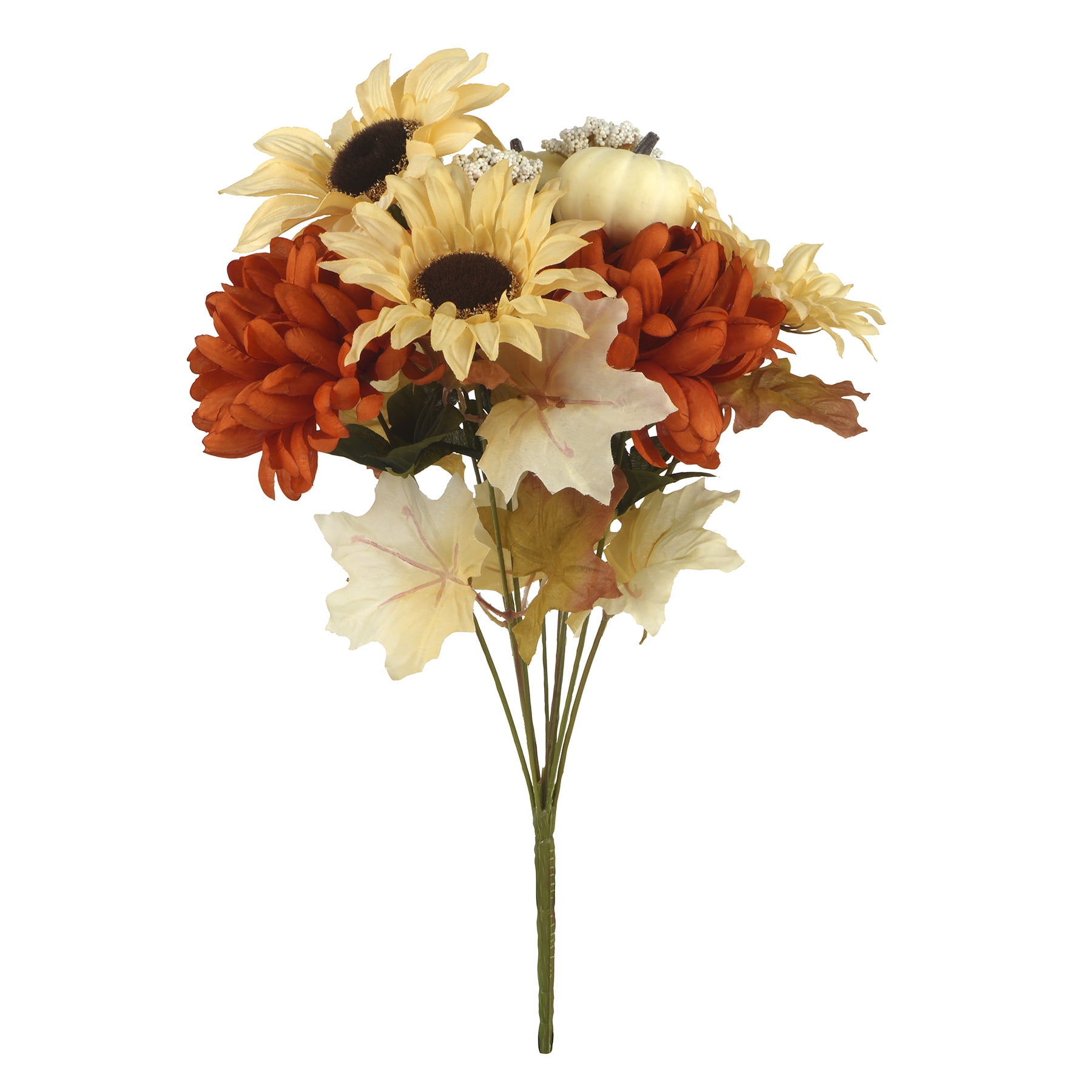 17" Yellow Mixed Sunflower & Mum Bush by Ashland®-Artificial Fall ...