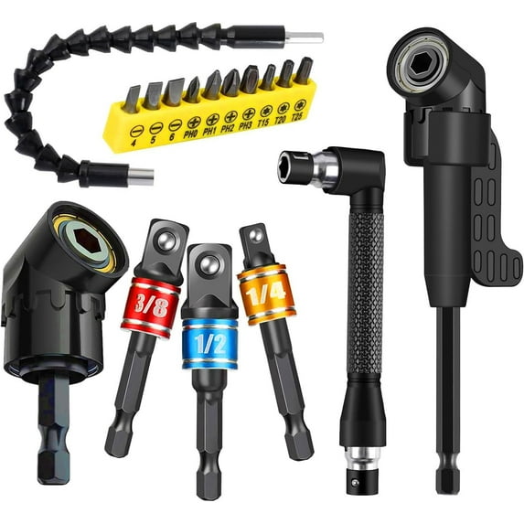17 count Flexible Drill Bit Extension, Include 3 count Impact Socket 2 ...