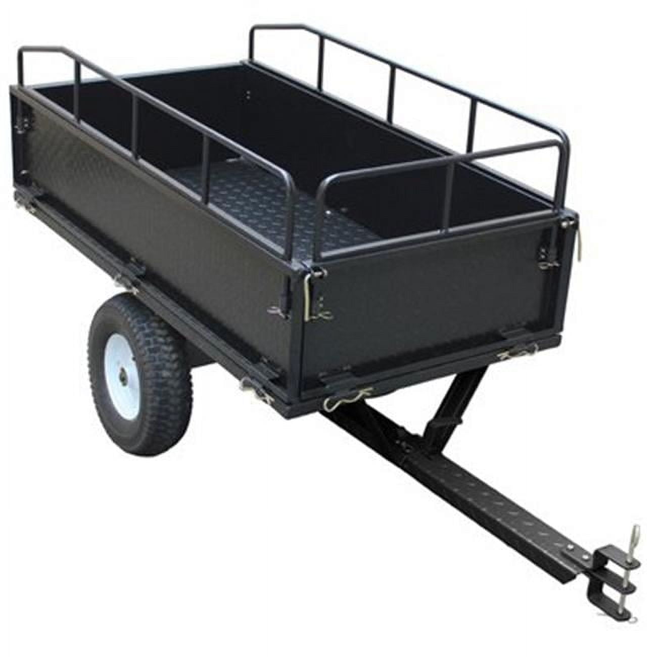 17 cu ft. Heavy Duty Diamond Plate Steel Dump Cart - Walmart.com