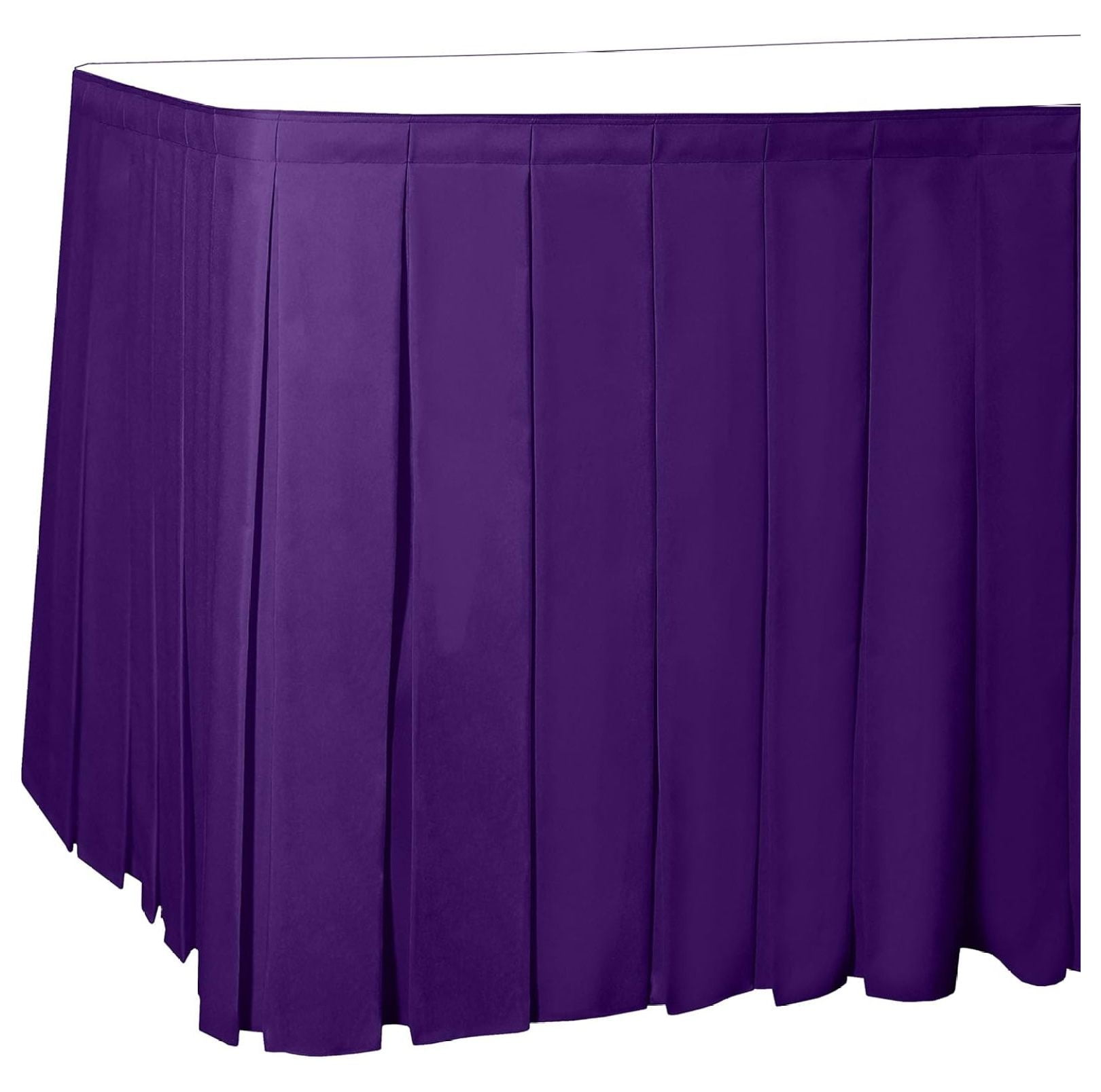 17 ft. Box Pleat Polyester Table Skirt - 36" Counter Serving Height ...