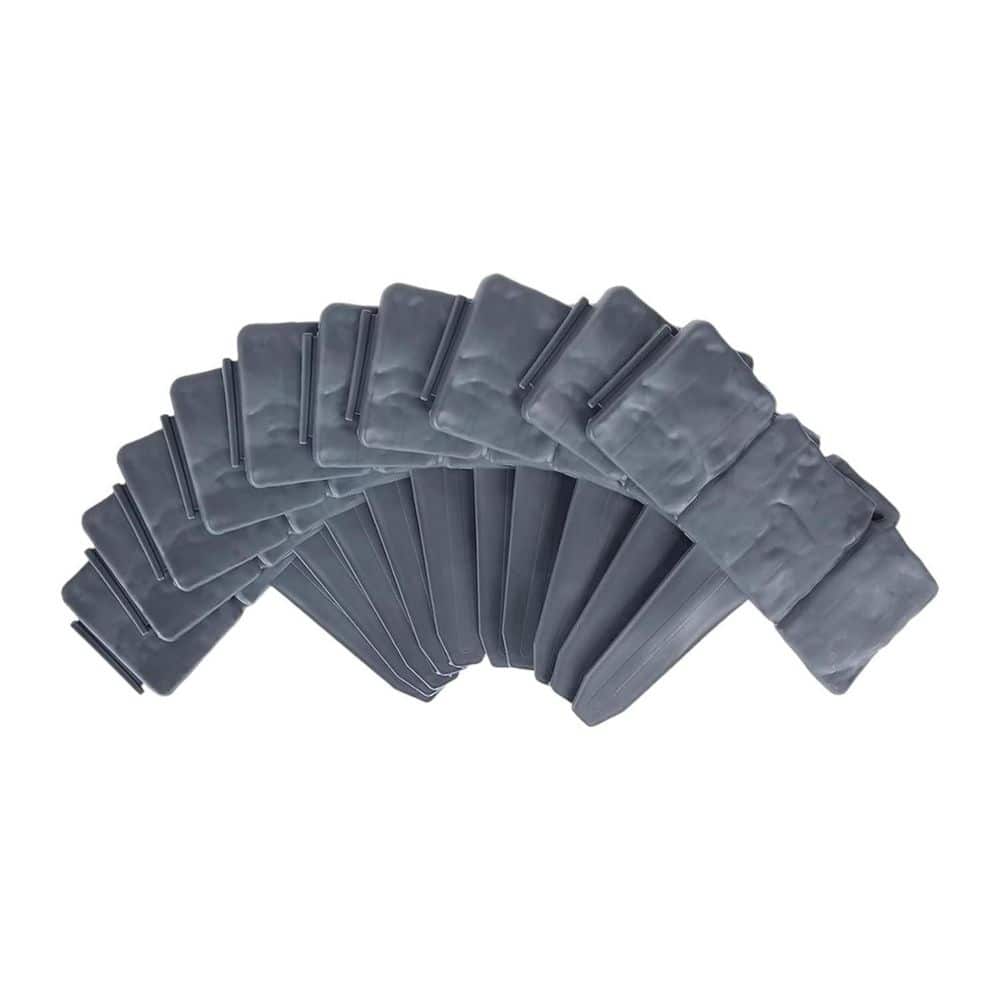17 ft. x 9 in. Gray No Dig Plastic Landscape Edging for Landscaping ...