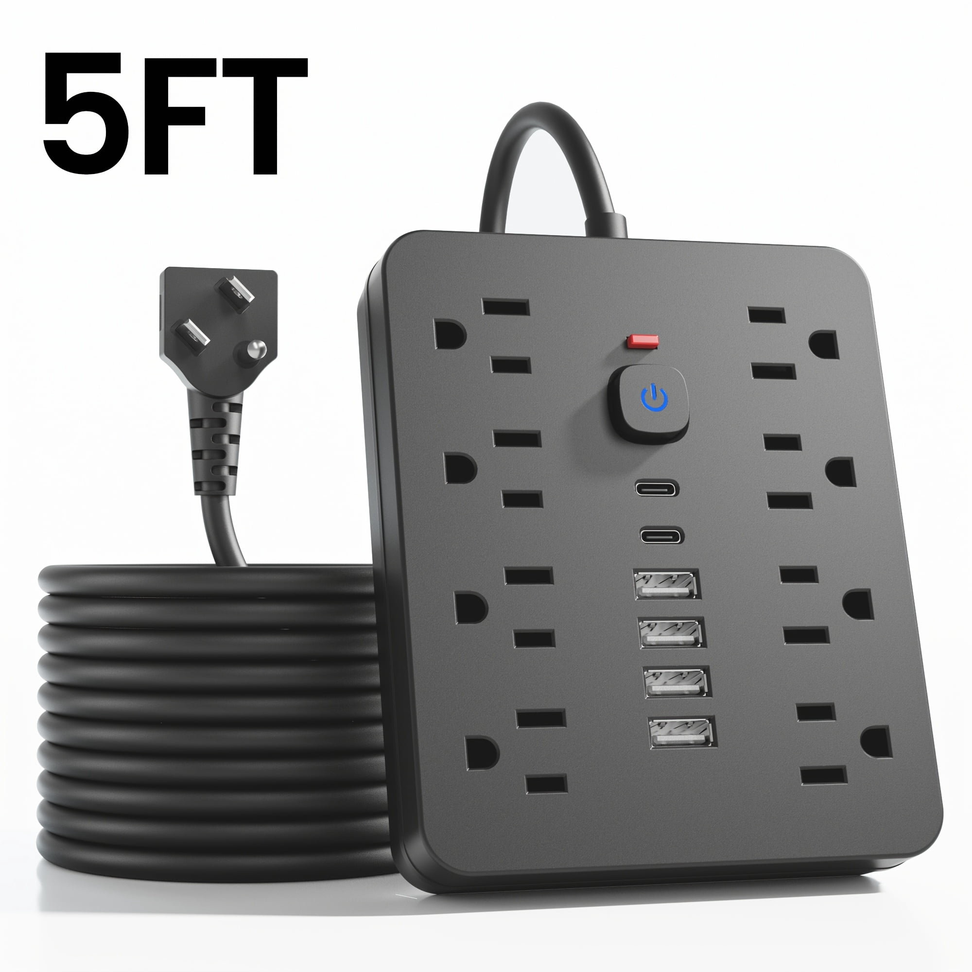 17-in-1/14-in-1 Power Strip with Overload Protection & Master Switch, 8 ...