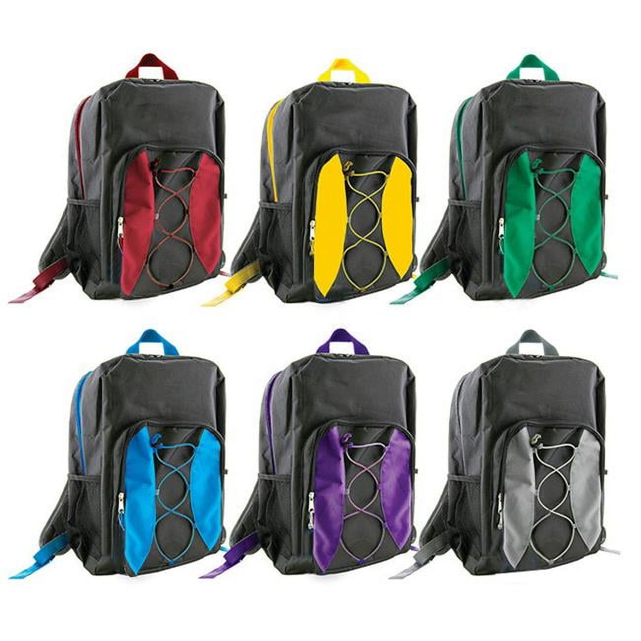 17 in. Classic Bungee Backpack, Assorted Color - Case of 24 - Walmart.com