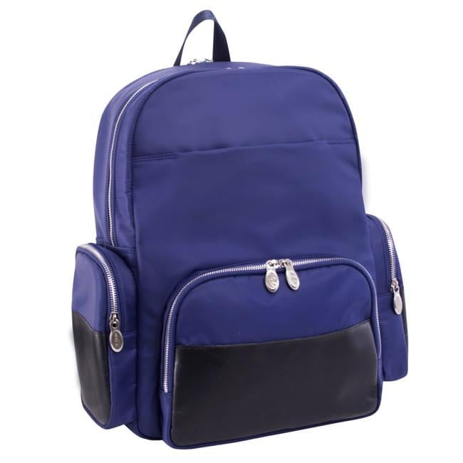 17 in. Cumberland Nylon Dual Compartment Laptop Backpack, Navy ...
