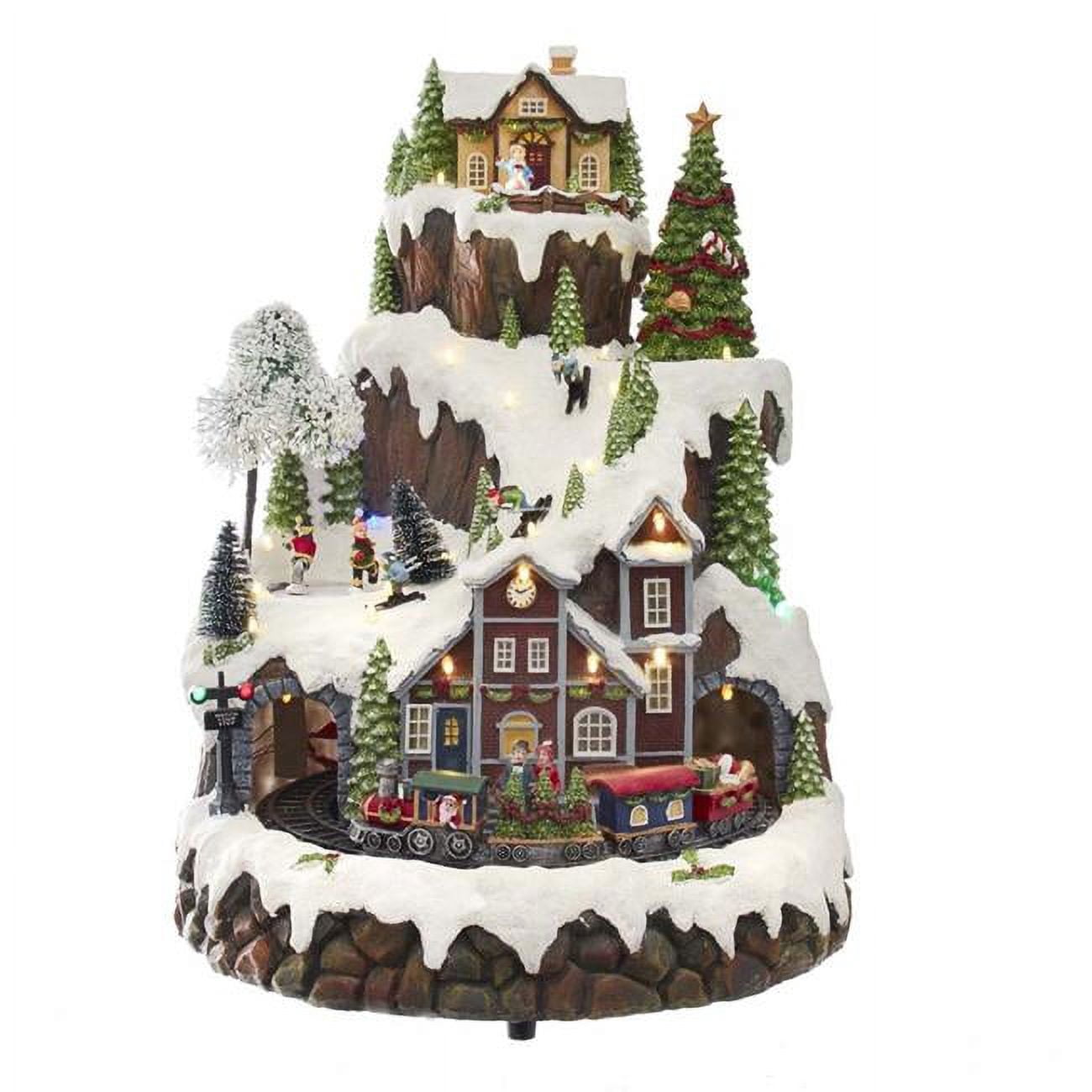 17 in. Musical LED Village on Mountain Table Piece - Walmart.com