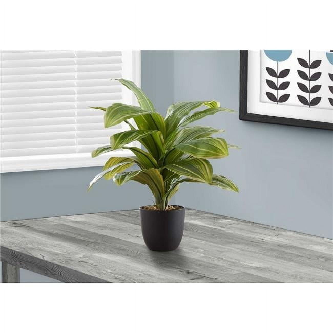 17 in. Tall Artificial Plant with Dracaena, Indoor, Faux, Fake, Table ...