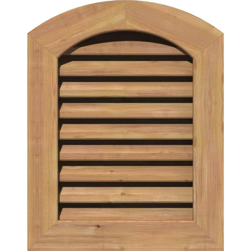 17 in. x 29 in. Half Round Unfinished Smooth Western Red Cedar Wood ...
