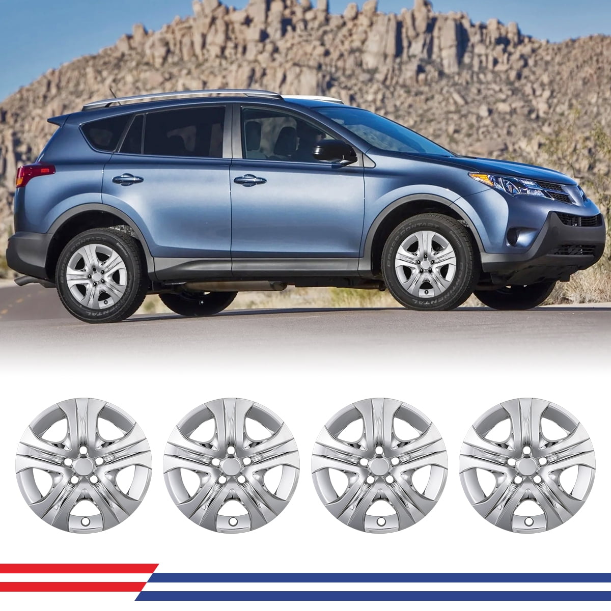 17 inch 2013-2018 Toyota Rav4 Hubcaps,Wheel Rims Covers Compatible With ...