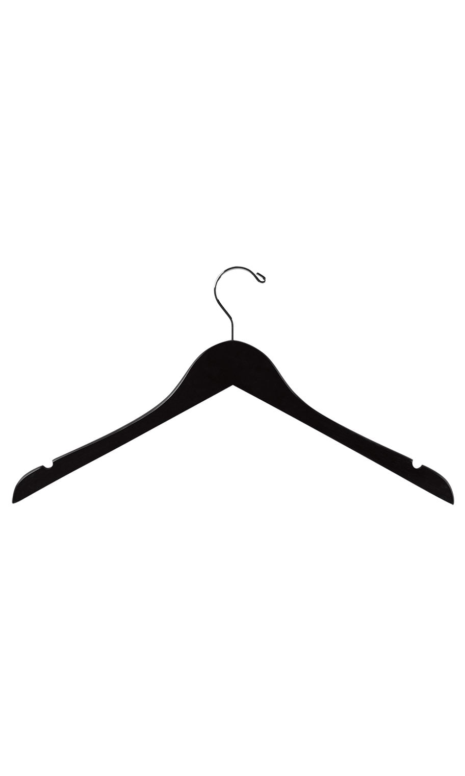 Free Shipping! 17 inch Black Wood Dress Hangers - Case of 50 - Walmart ...