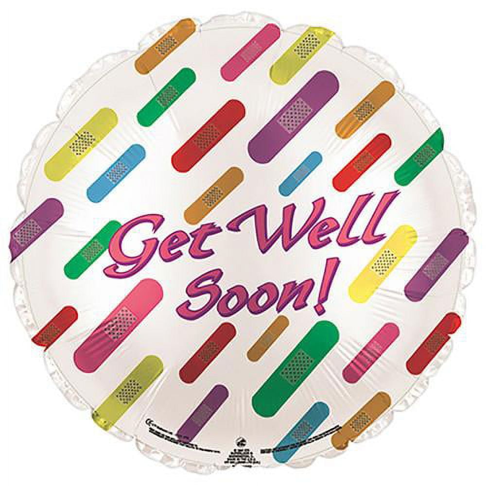 17 inch Get Well Bandaids Foil Mylar Balloon - Party Supplies ...