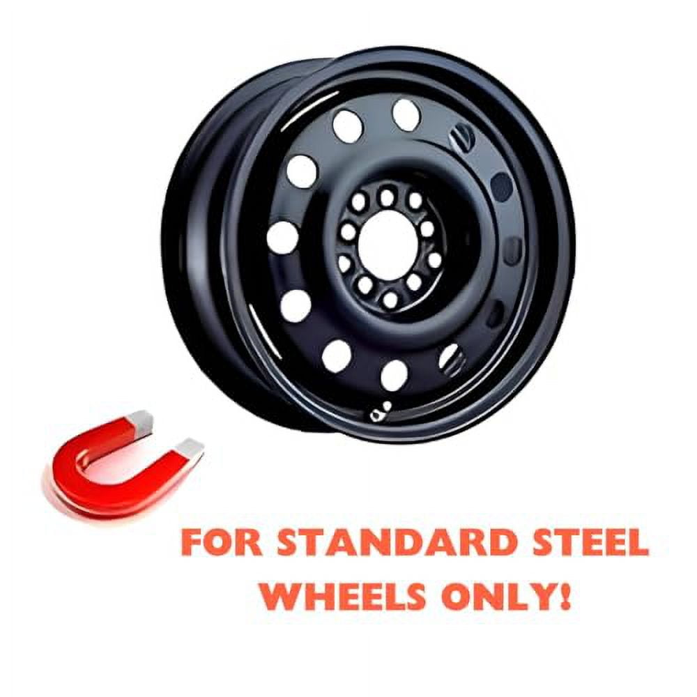 17 inch Gloss Black ABS Hubcap Wheel Covers Compatible with 2019-2022 ...