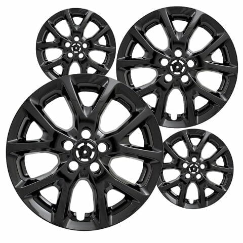 17 inch Gloss Black ABS Wheel Skins Set Compatible with 14-18 Jeep ...