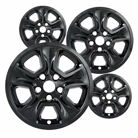 17 inch Gloss Black ABS Wheel Skins Set Compatible with 2014-2021 Jeep ...