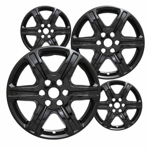 17 inch Gloss Black ABS Wheel Skins Set Compatible with 2017-2021 GMC Acadia SL, 2017-2023 ...