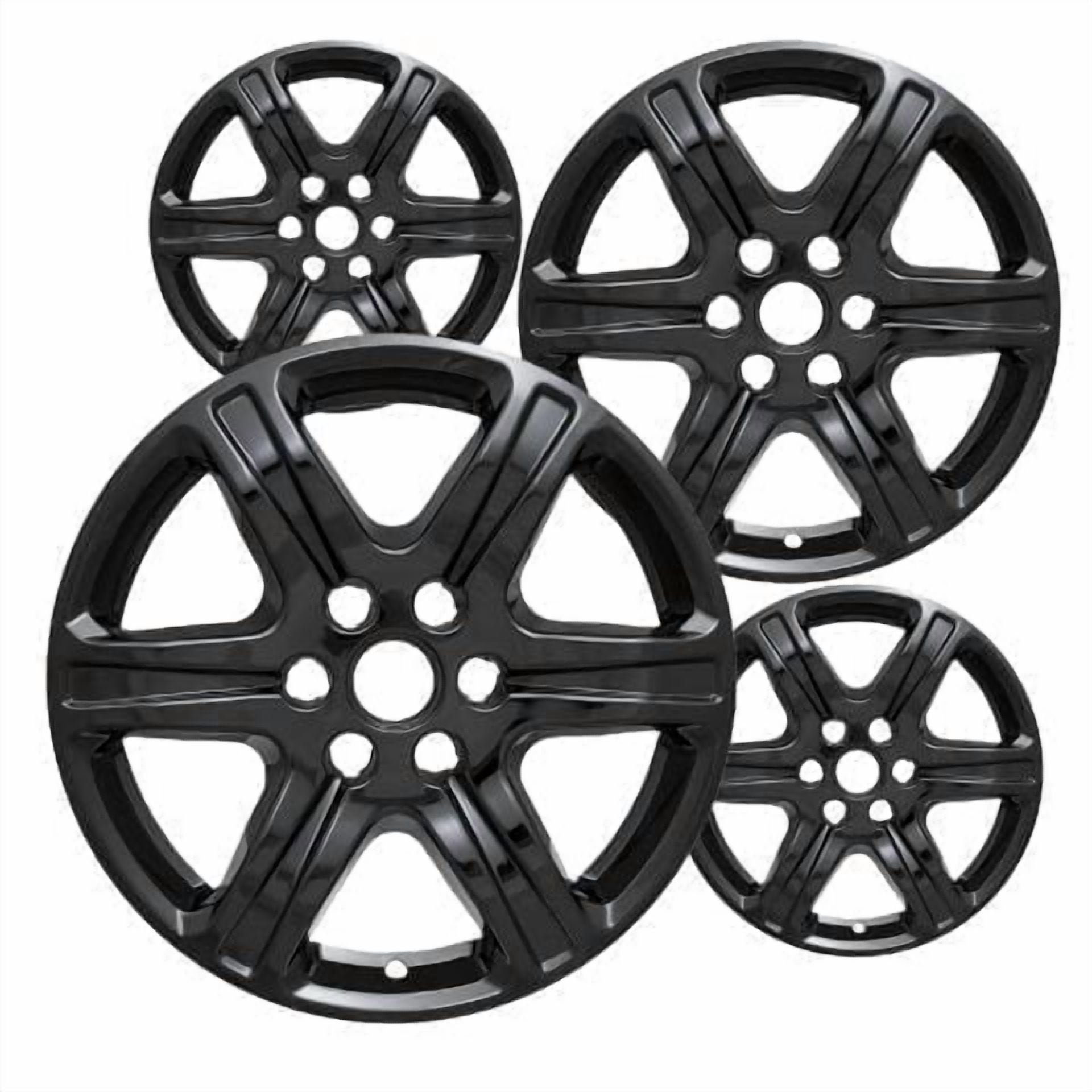 17 inch Gloss Black ABS Wheel Skins Set Compatible with 2017-2021 GMC ...