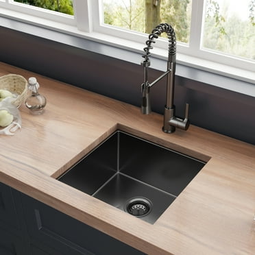 33 inch Gunmetal Black Undermount Kitchen Sink Single Bowl PVD Nano ...