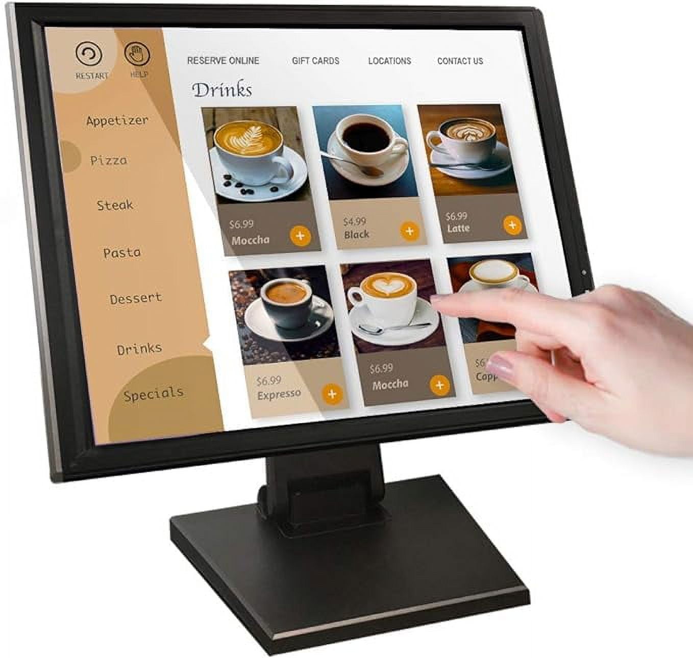 17-inch HDMI Resistive Touch Screen POS LED Monitor with VGA and HDMI ...