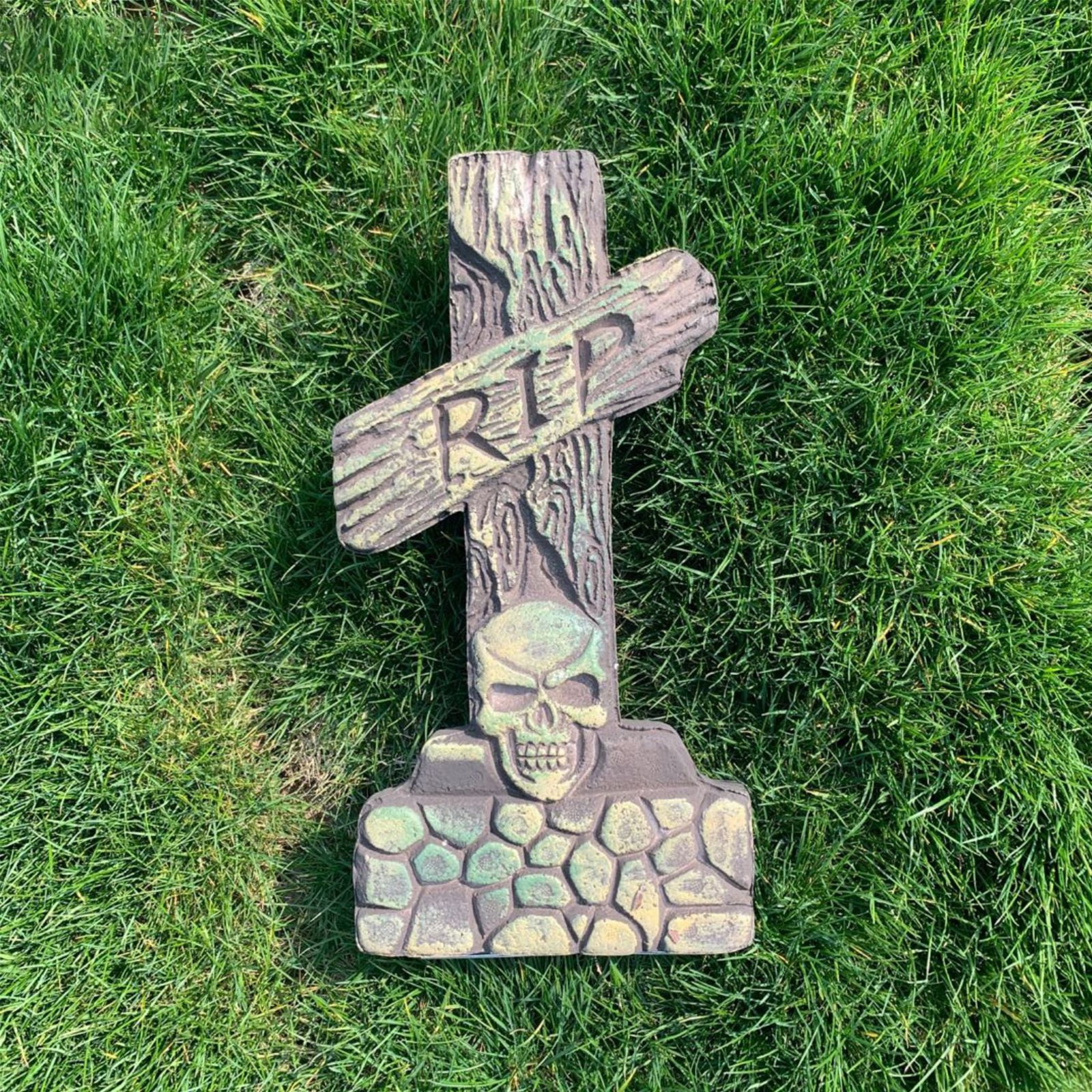 17 inch Halloween Foam RIP Graveyard Tombstones 1 Pack, Yard Sign ...