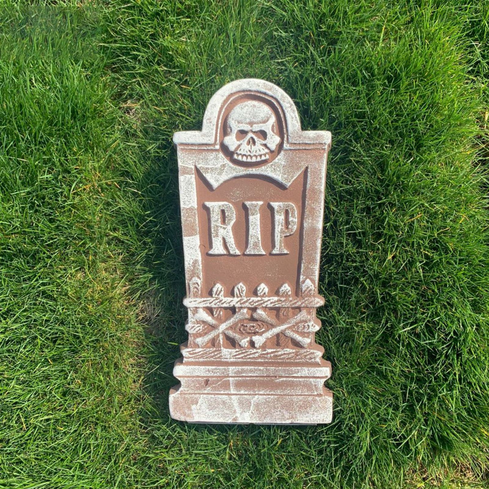 17 inch Halloween Foam RIP Graveyard Tombstones 1 Pack, Yard Sign ...