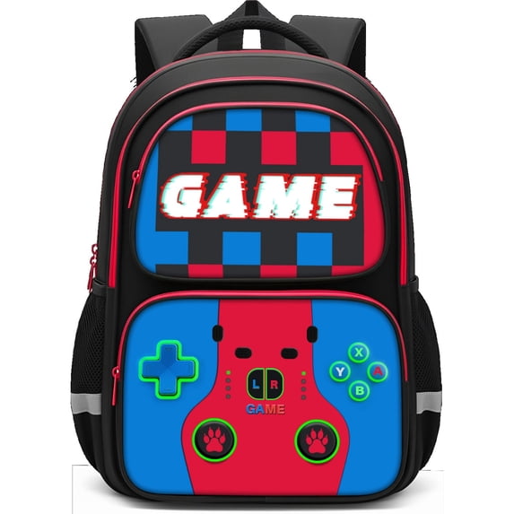 17 inch Large Capacity Gaming Backpack for Boys 3pcs Set - Video Game ...