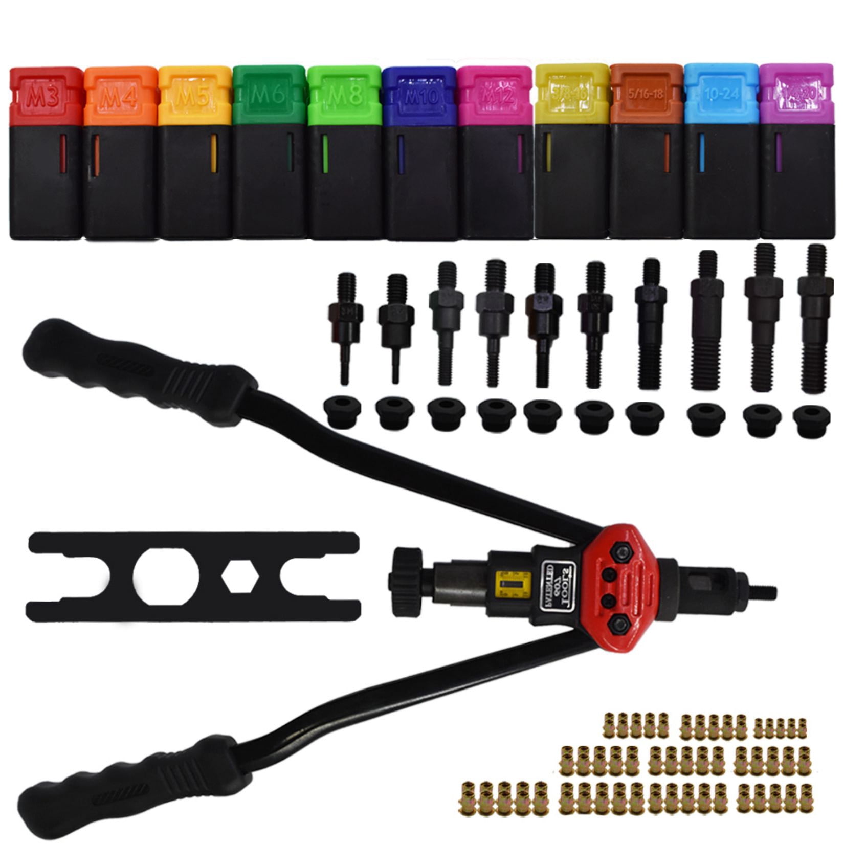 17 inch Rivet Gun Kit Hand Rivet Nut Setter Kit Rivnut Setting Tools ...