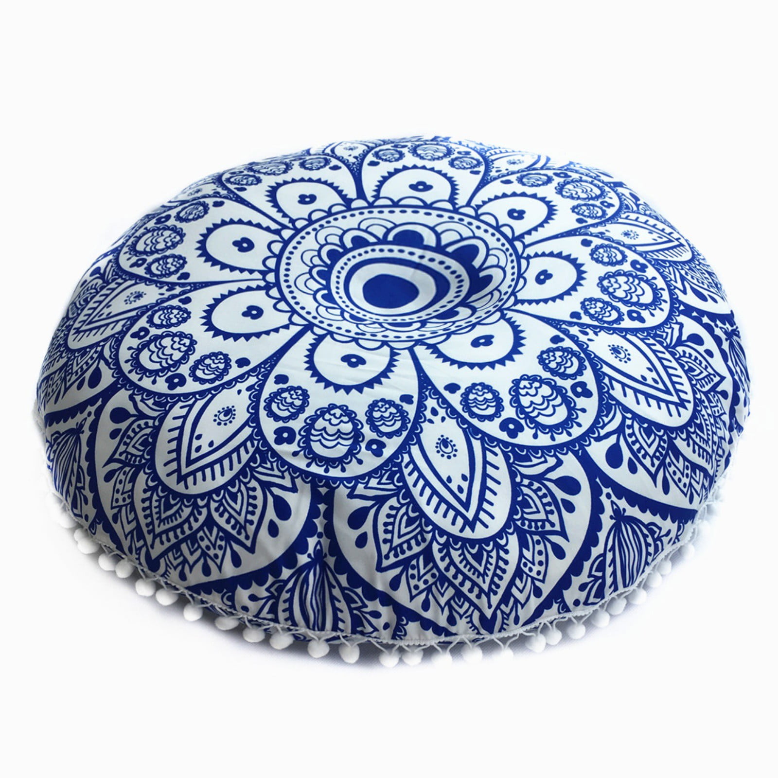 17 inch Set of 2 Round seat floor cushion chair ottoman cover pouf ...